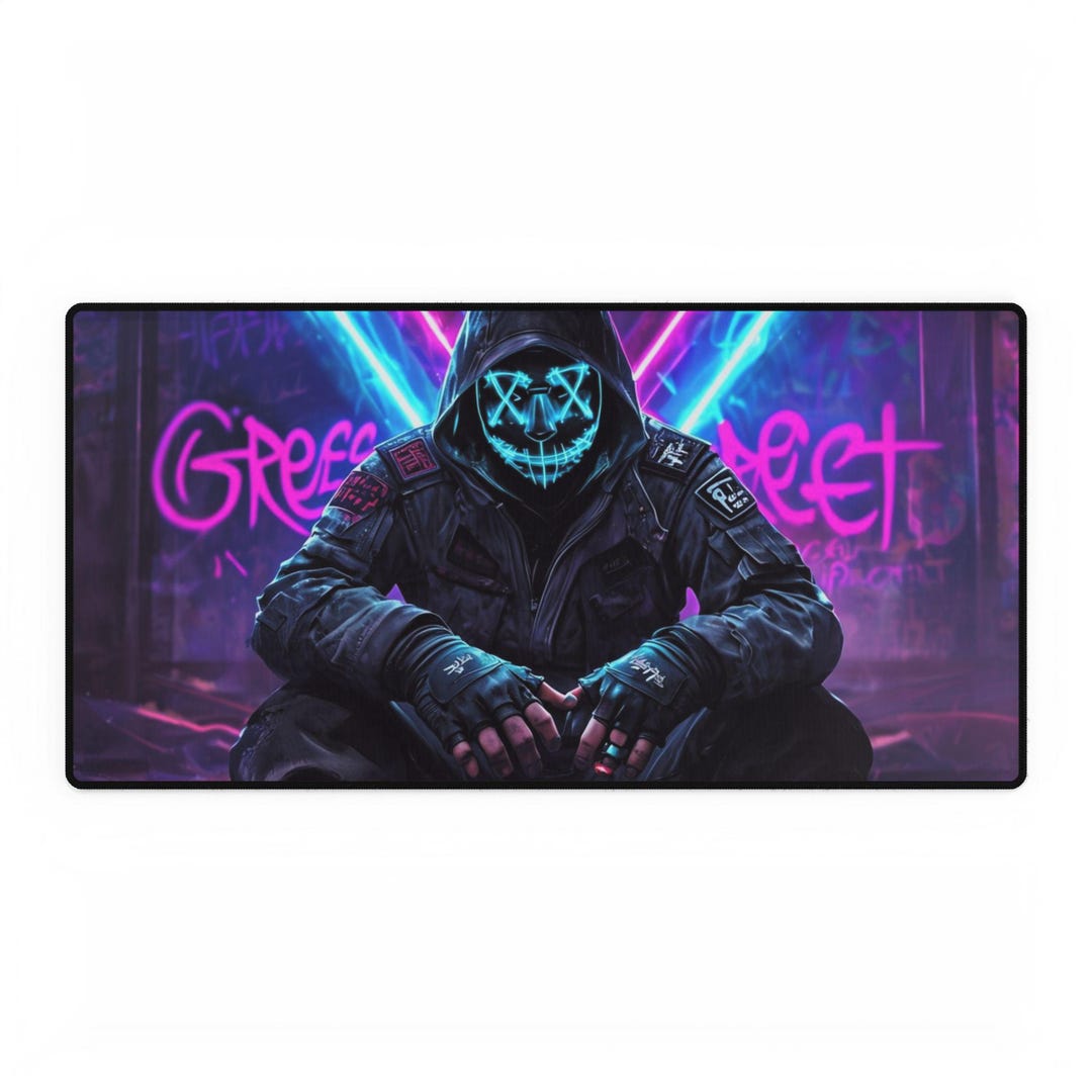 Gamer Desk Mats, Cyberpunk Neon Mousepad, PC Setup Decor, Stylish ...
