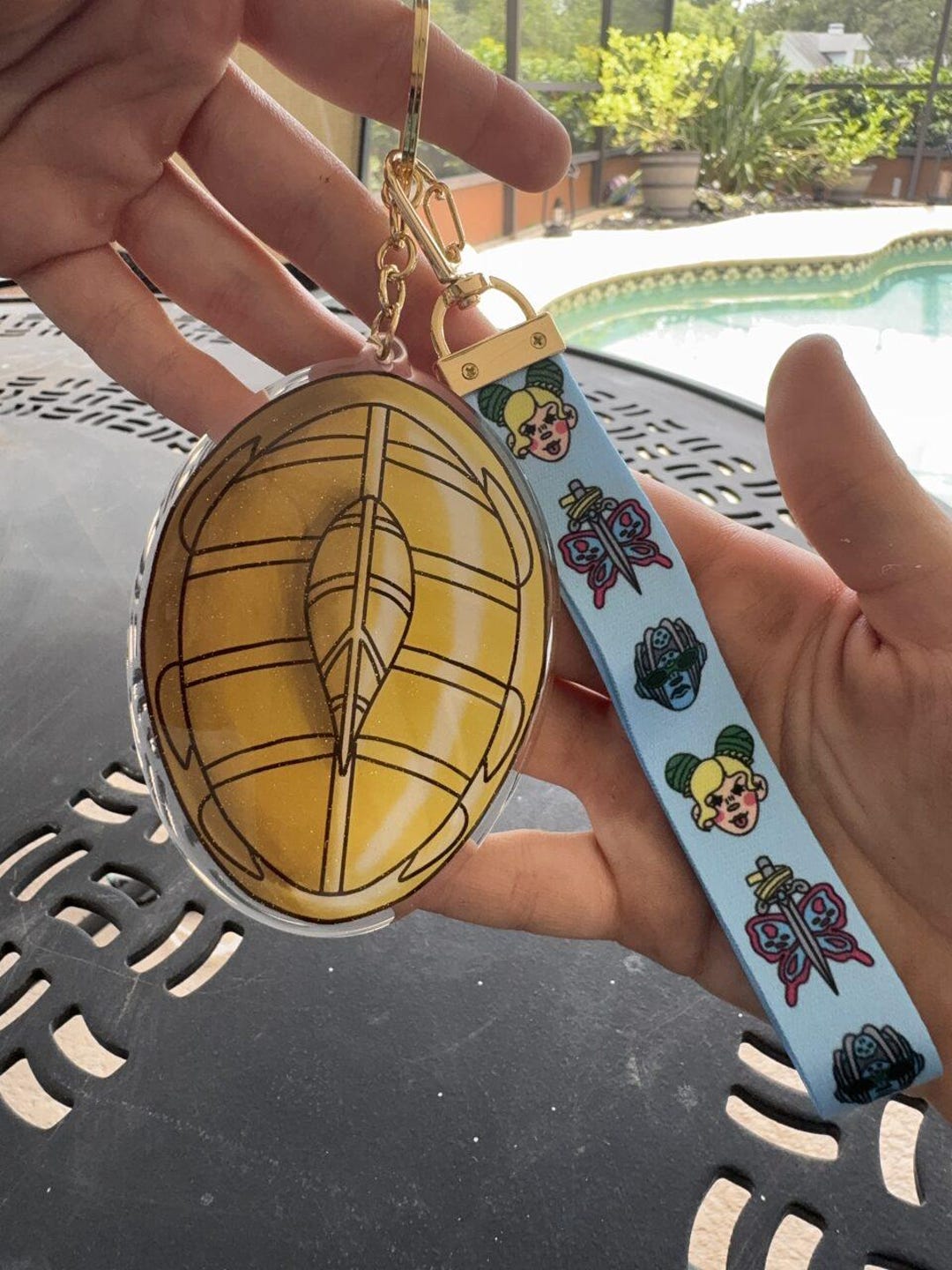 JJBA Stone Ocean Pendant and Lanyard Keychain - Etsy