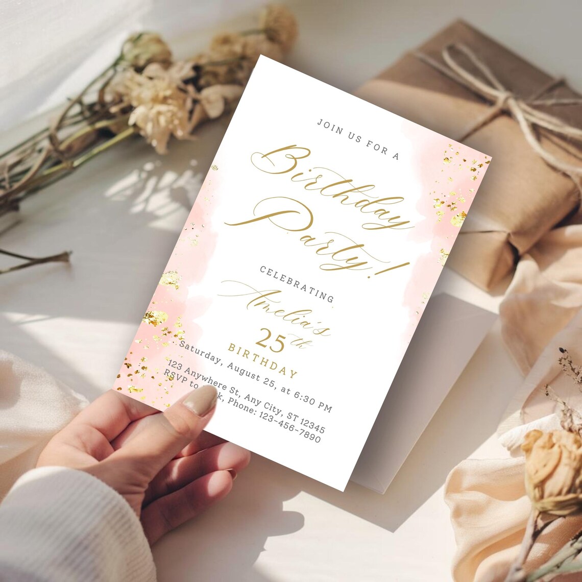 Printable Birthday Invitation Card | Editable Canva Template (digital ...