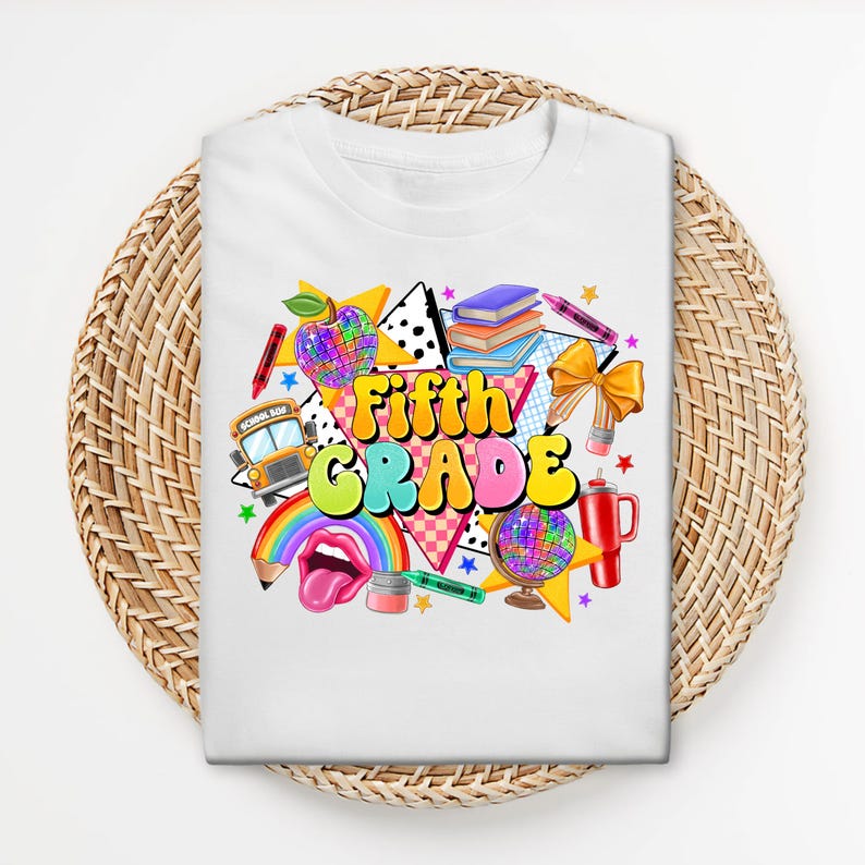 Fifth Grade SVG, Back to School Png, 5th Grade PNG, Teacher Png, Hello 5th Grade, Checkered, 5th ...