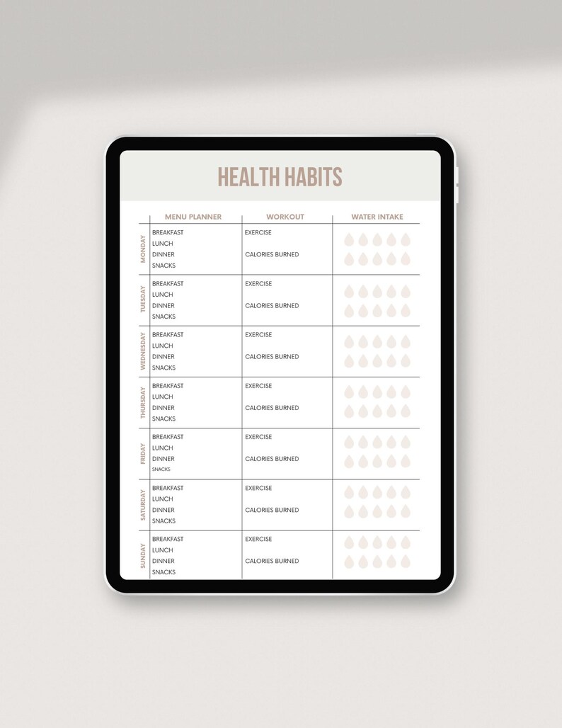 Instant Download Digital Habit Tracker Journal - Etsy