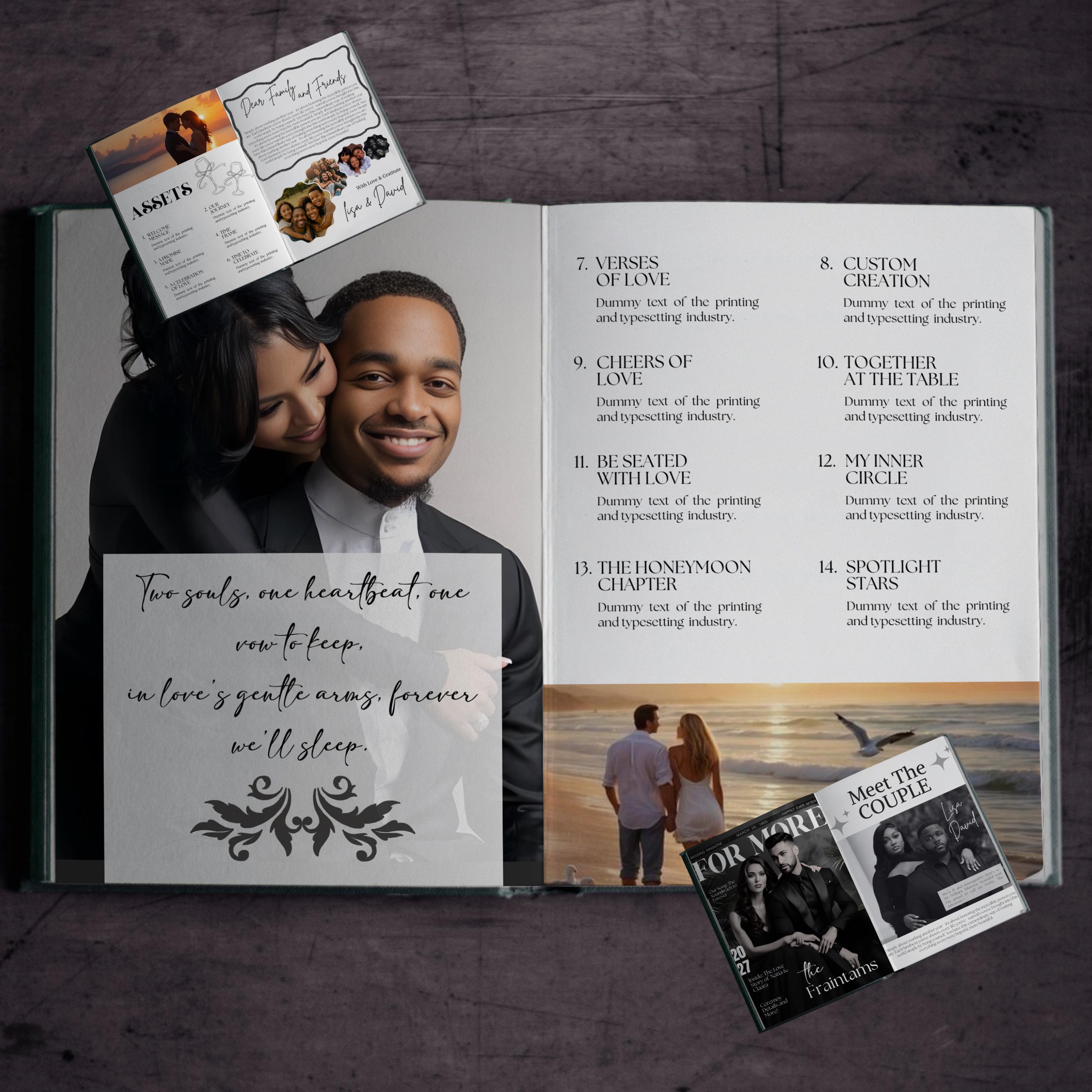 Wedding Magazine Template, Wedding Welcome Magazine, Wedding Journal ...