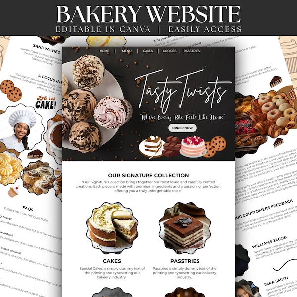 Canva Bakery Web - Etsy