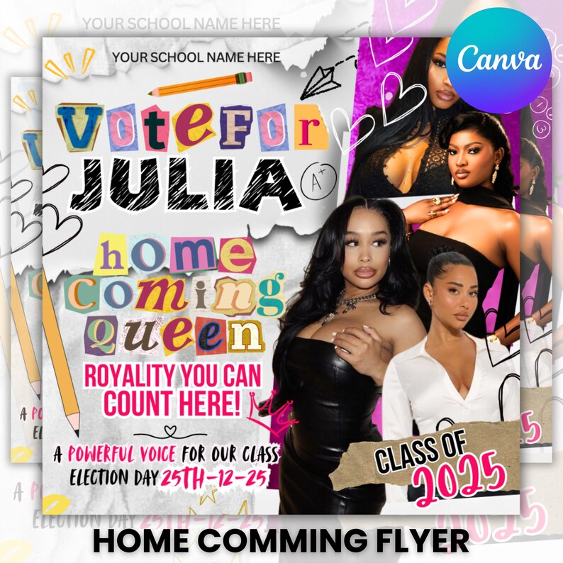 Homecoming Queen Flyer , Homecoming Flyer , Homecoming Campaign Flyer ...