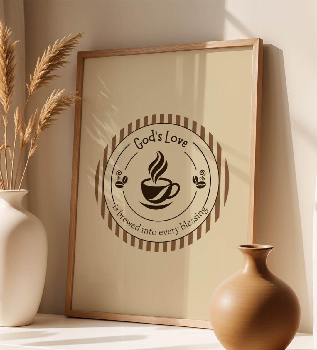 Christian Coffee Shop Print: God's Love Spiritual Quote (digital ...