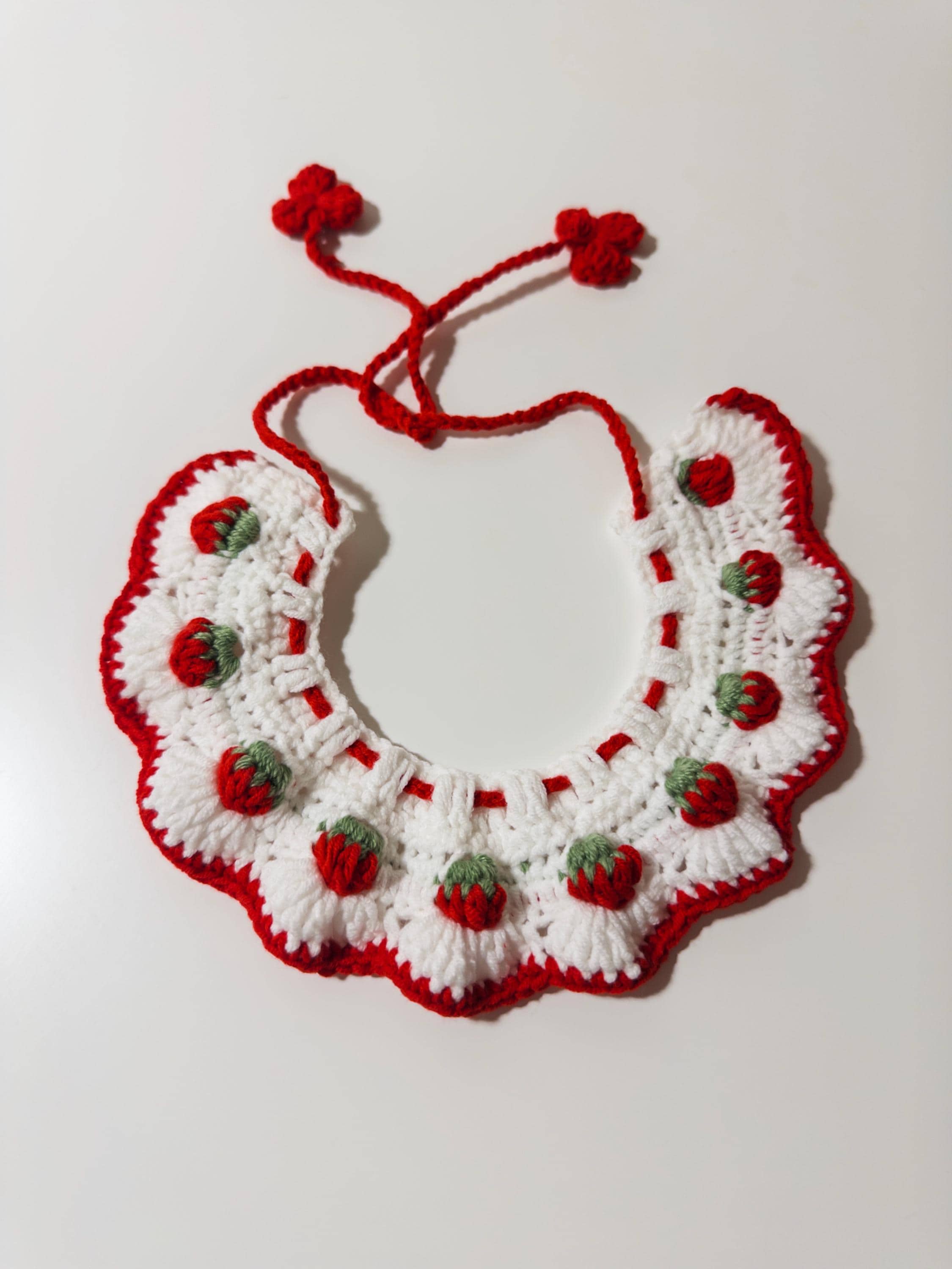 Crochet Fruit Cat Collar: Strawberry , Orange Handmade Pet Scarf - Etsy