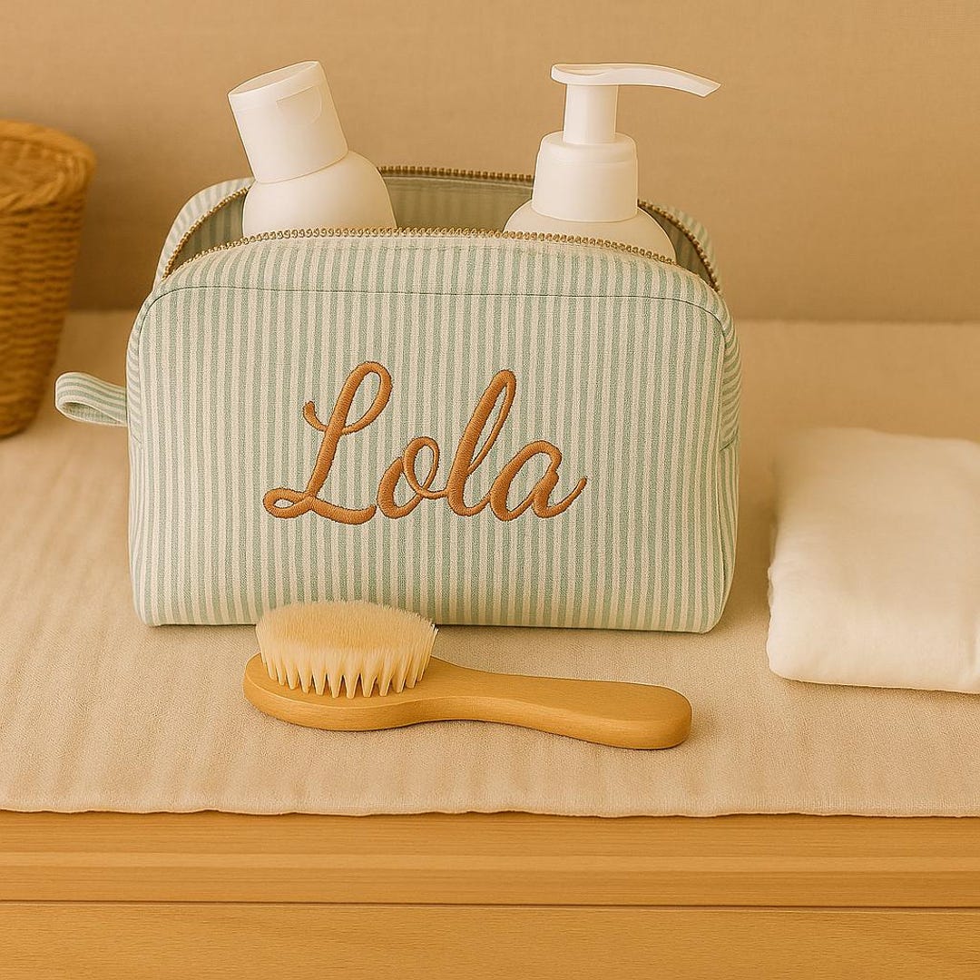 Personalized Baby Toiletry Bag – Custom Name Pouch for Diapers, Wipes ...