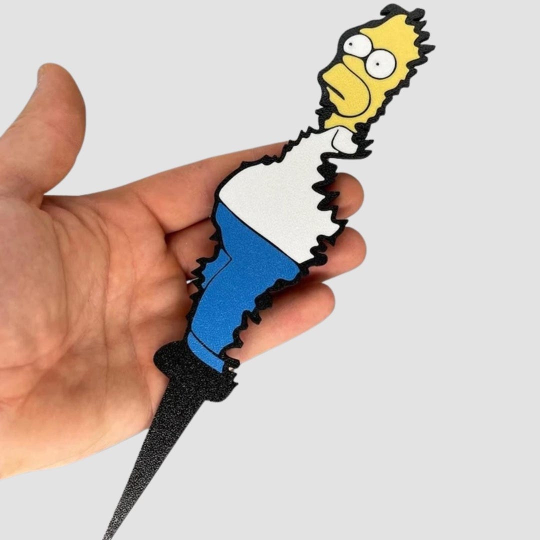 Homer Simpson Plant Stake Sign “the Simpsons Bush Meme“ Funny Gift ...