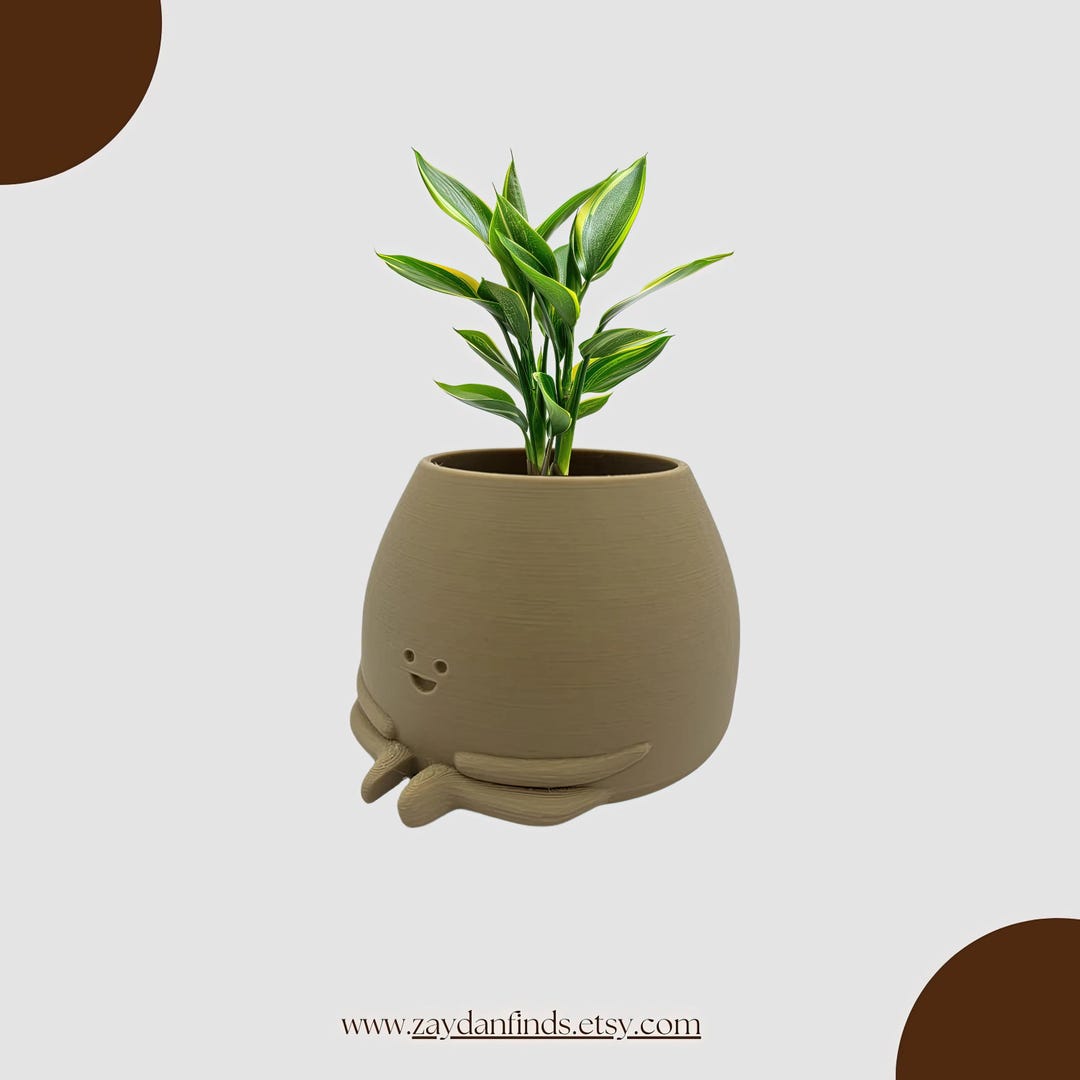 Yoga Planter | 3D Printed Sitting Plant Pot for Succulents | Eco ...