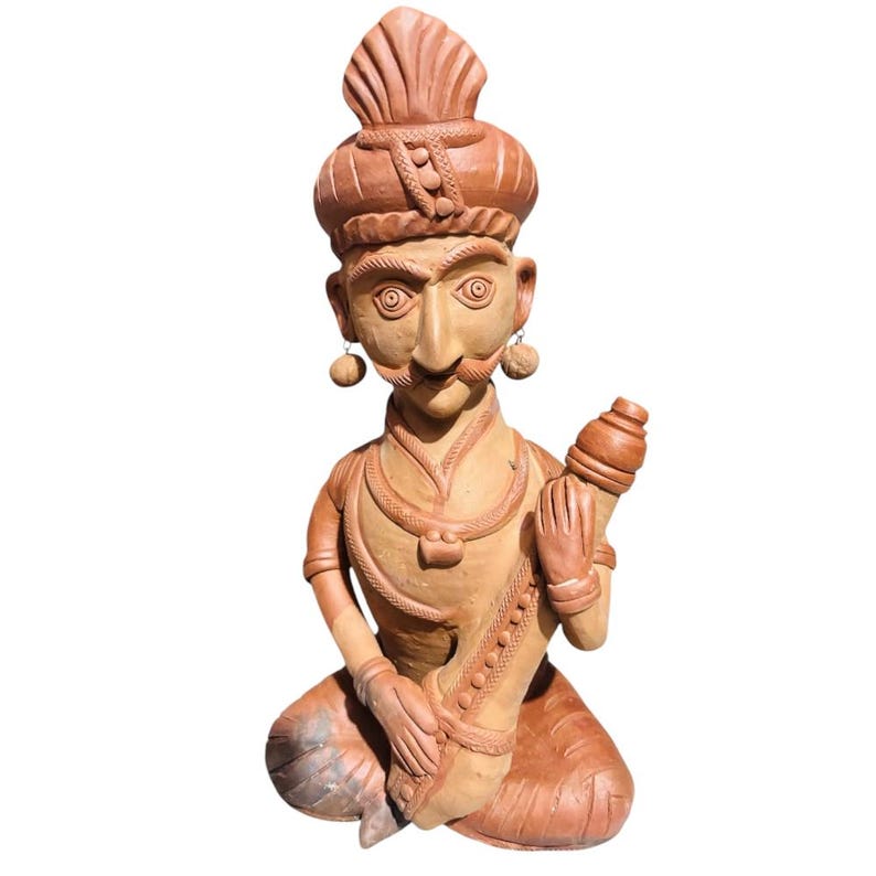 Handmade Terracotta Musician Statue – Clay Folk Art Home Décor - Etsy