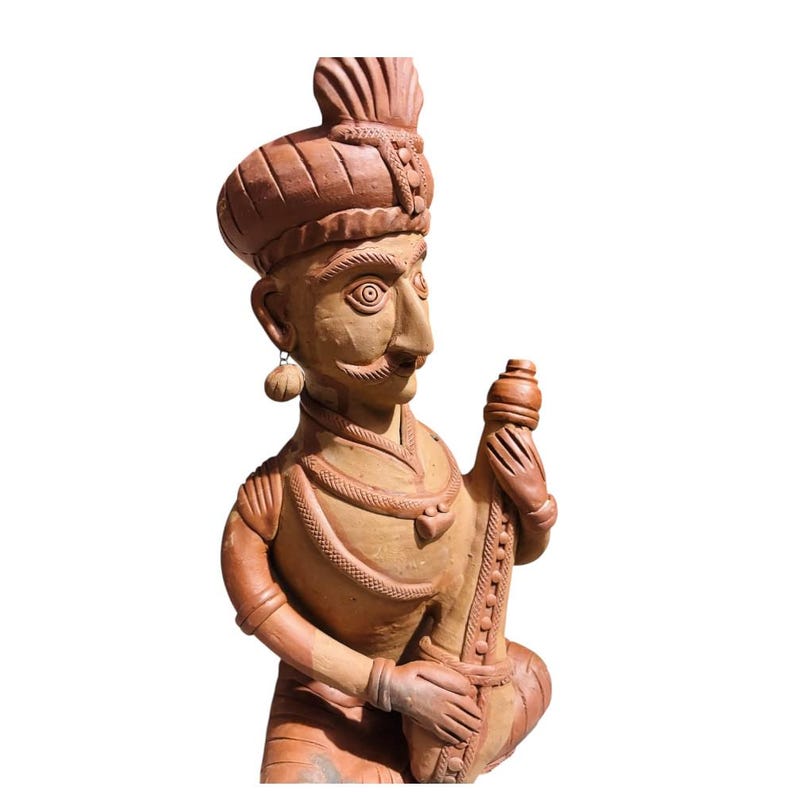 Handmade Terracotta Musician Statue – Clay Folk Art Home Décor - Etsy