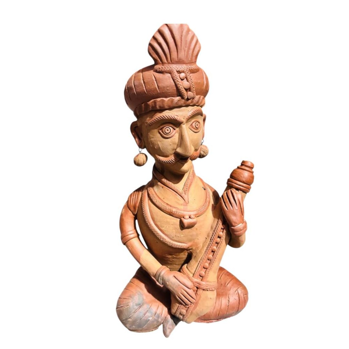 Handmade Terracotta Musician Statue – Clay Folk Art Home Décor - Etsy