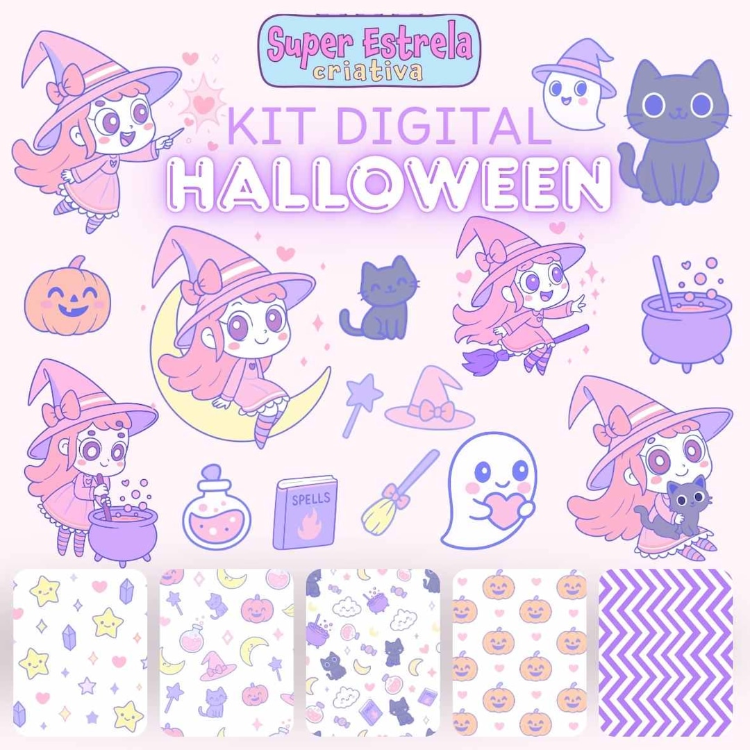 Digital Halloween Clipart Set - Etsy