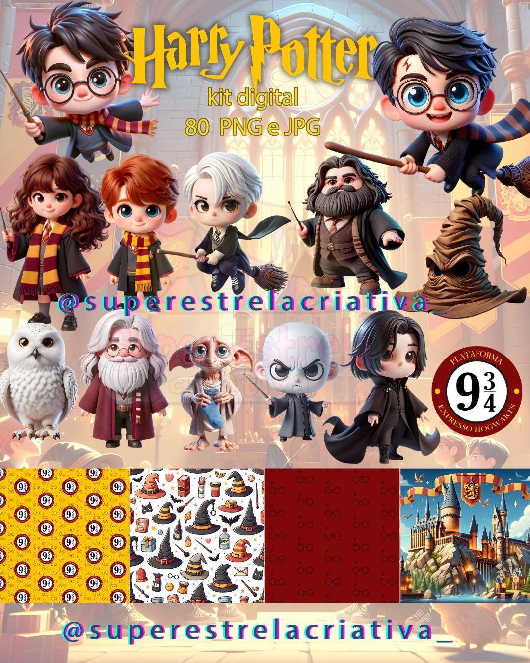 Wizard School Digital Clipart Bundle | 80 PNG & JPG Files | Instant ...