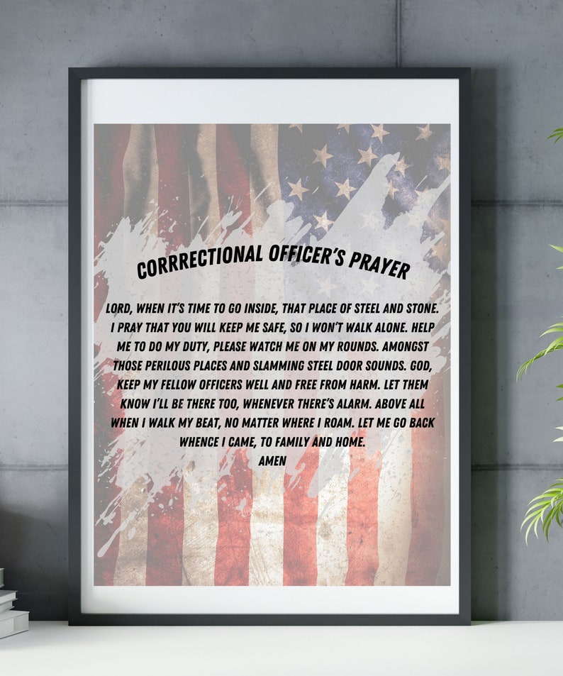 Correctional Officers Prayer Instant Download, PDF SVG Corrections ...