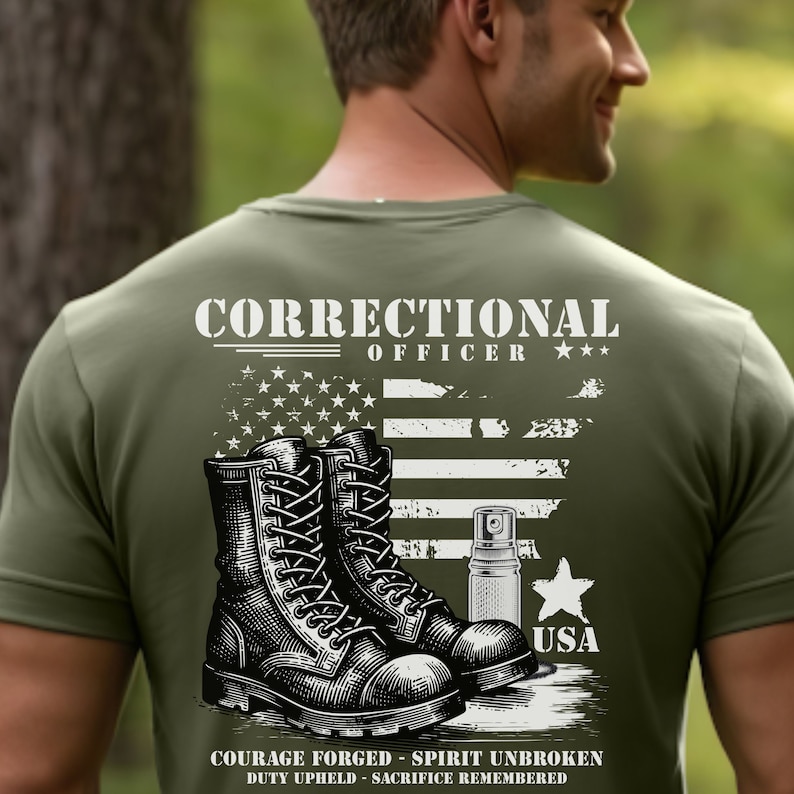 American Flag Correctional Officer Tshirt, Unisex Corrections Shirt ...