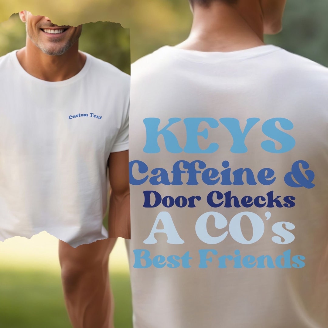 Boho Personalized Keys Caffeine Door Checks Correctional Officer Shirt ...