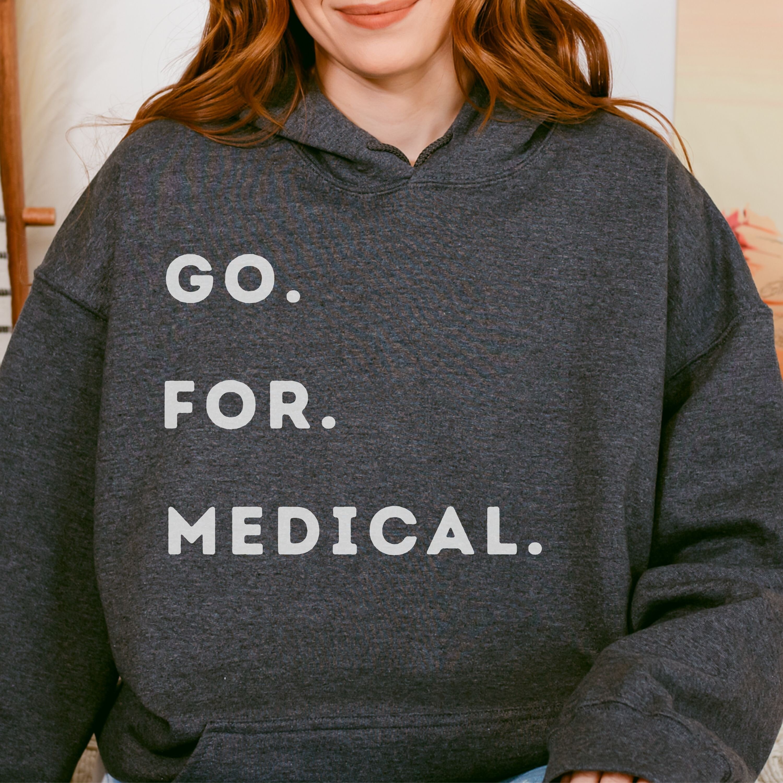 Go for Medical Hoodie With Distressed Flag Back Graphic, Correctional ...