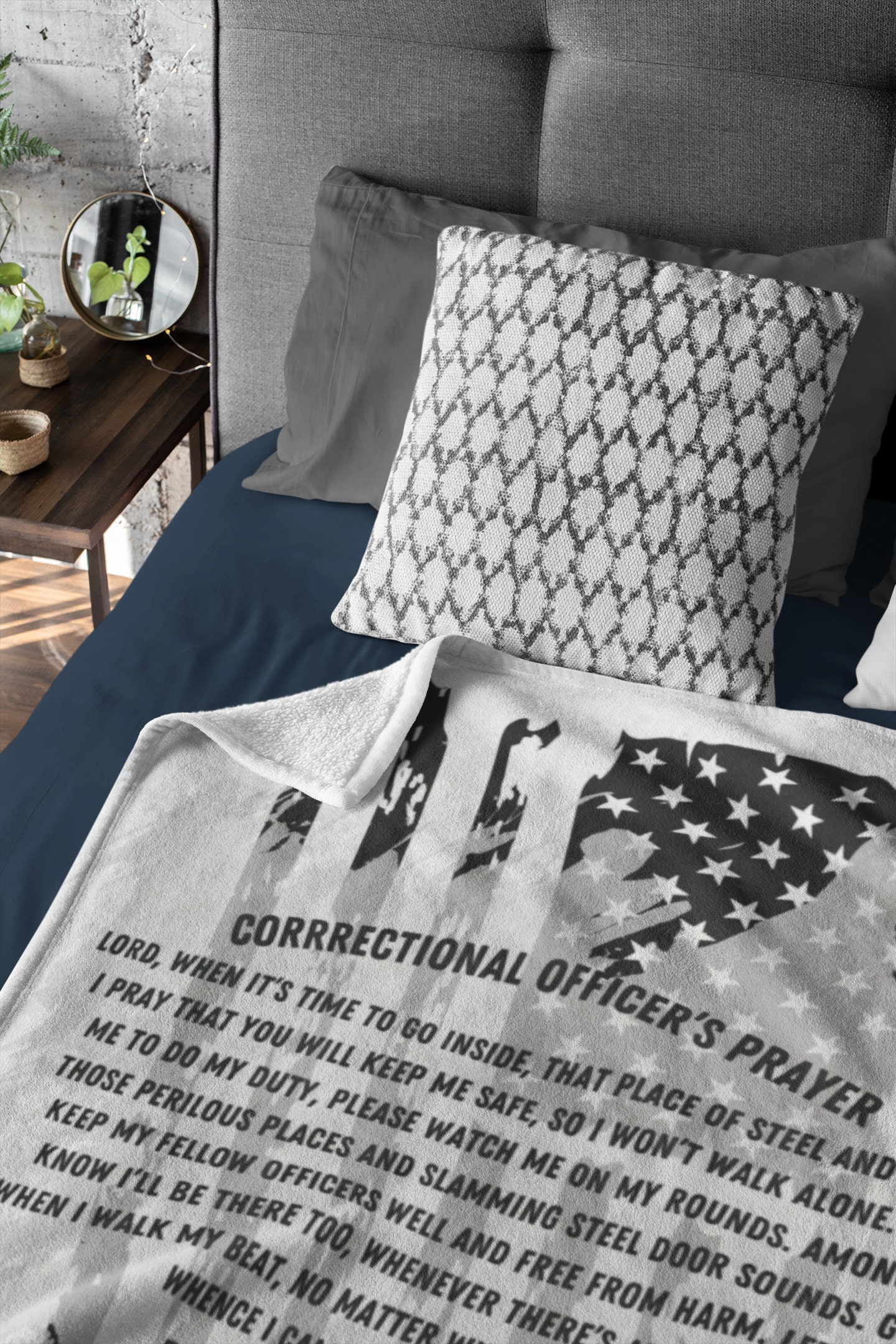 Correctional Officers Prayer Plush Minky Blanket Academy Graduation ...