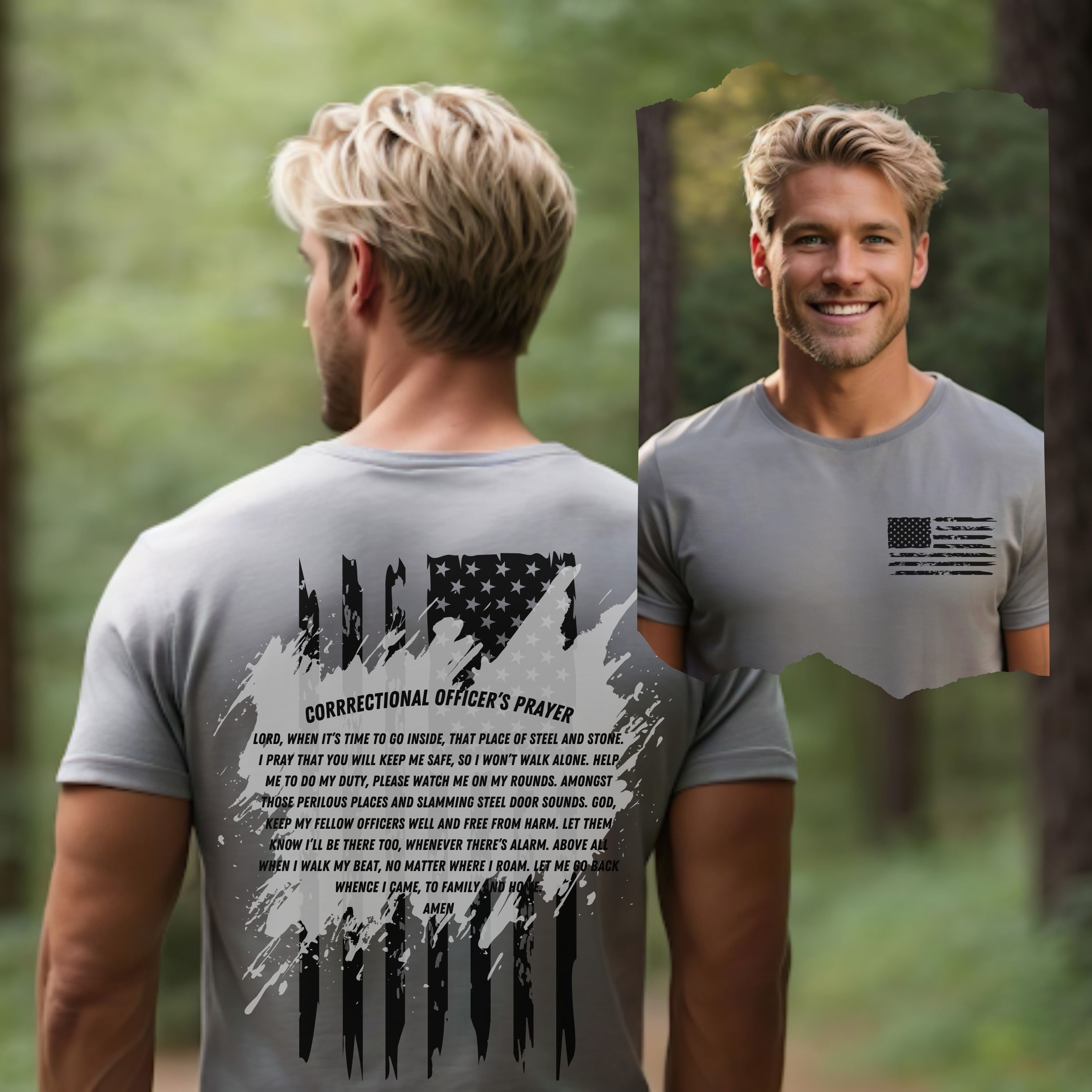 Correctional Officers Prayer American Flag Shirt, Prison Guard Tshirt ...