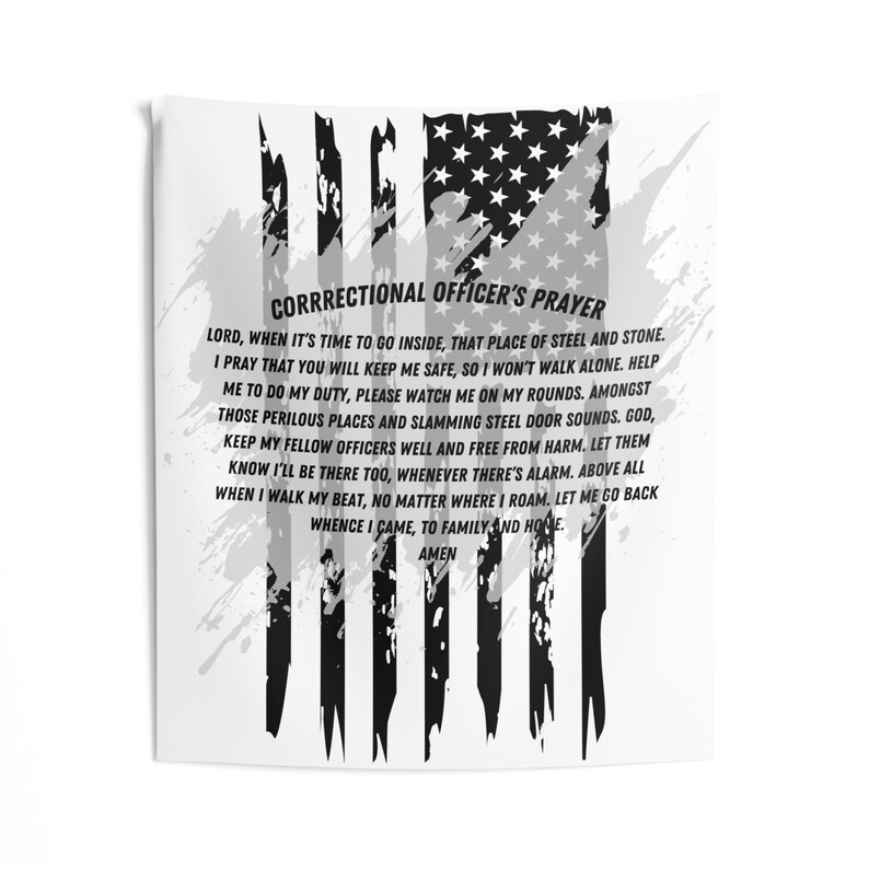 Correctional Officer Prayer Indoor Wall Art, Officer Gift, Academy ...