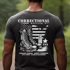 American Flag Correctional Officer Tshirt, Unisex Corrections Shirt ...