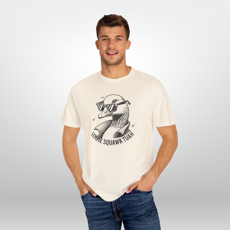 Hawk Tuah Silly Goose Comfort Colors Graphic Tshirt, Funny Duck T-shirt ...