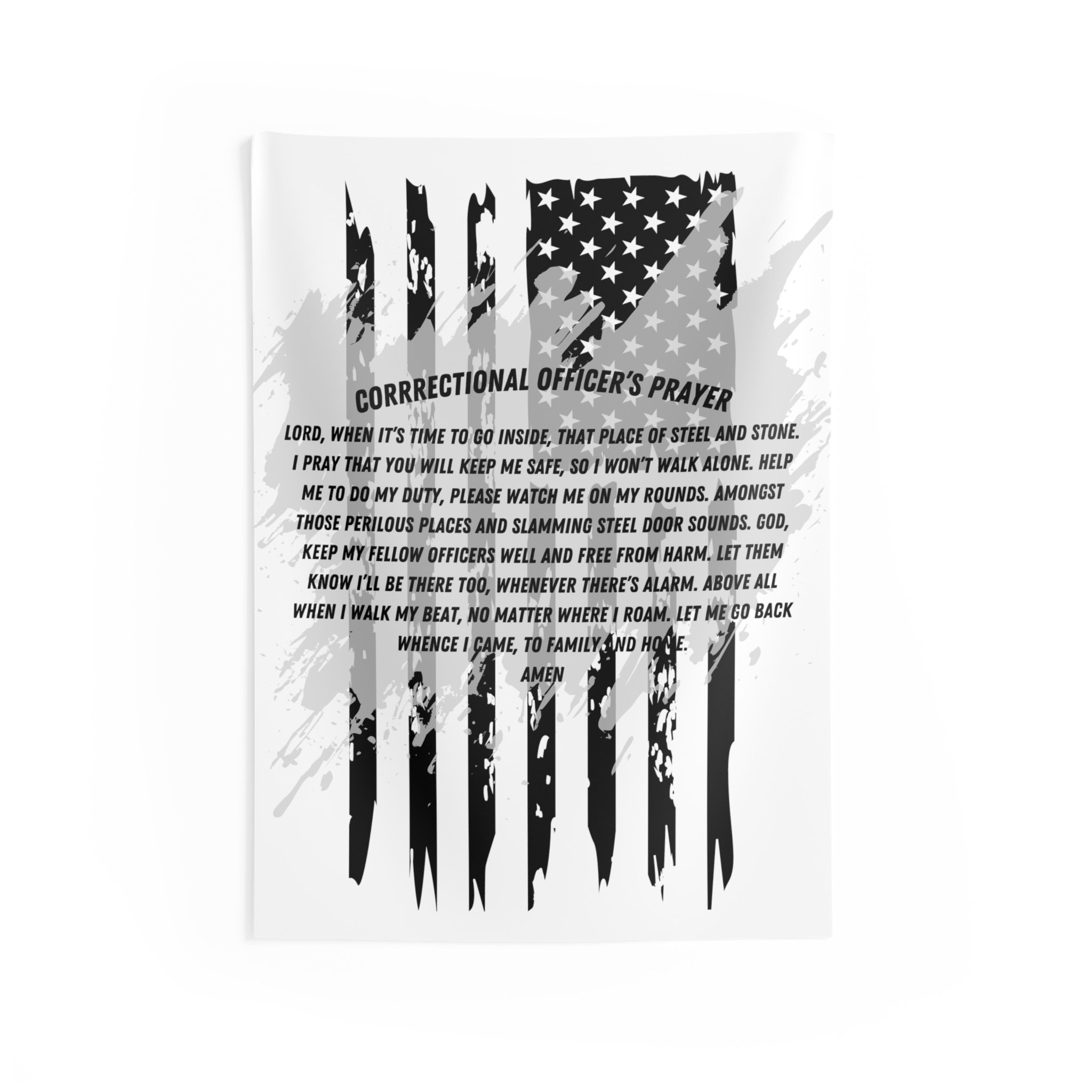 Correctional Officer Prayer Indoor Wall Art, Officer Gift, Academy ...