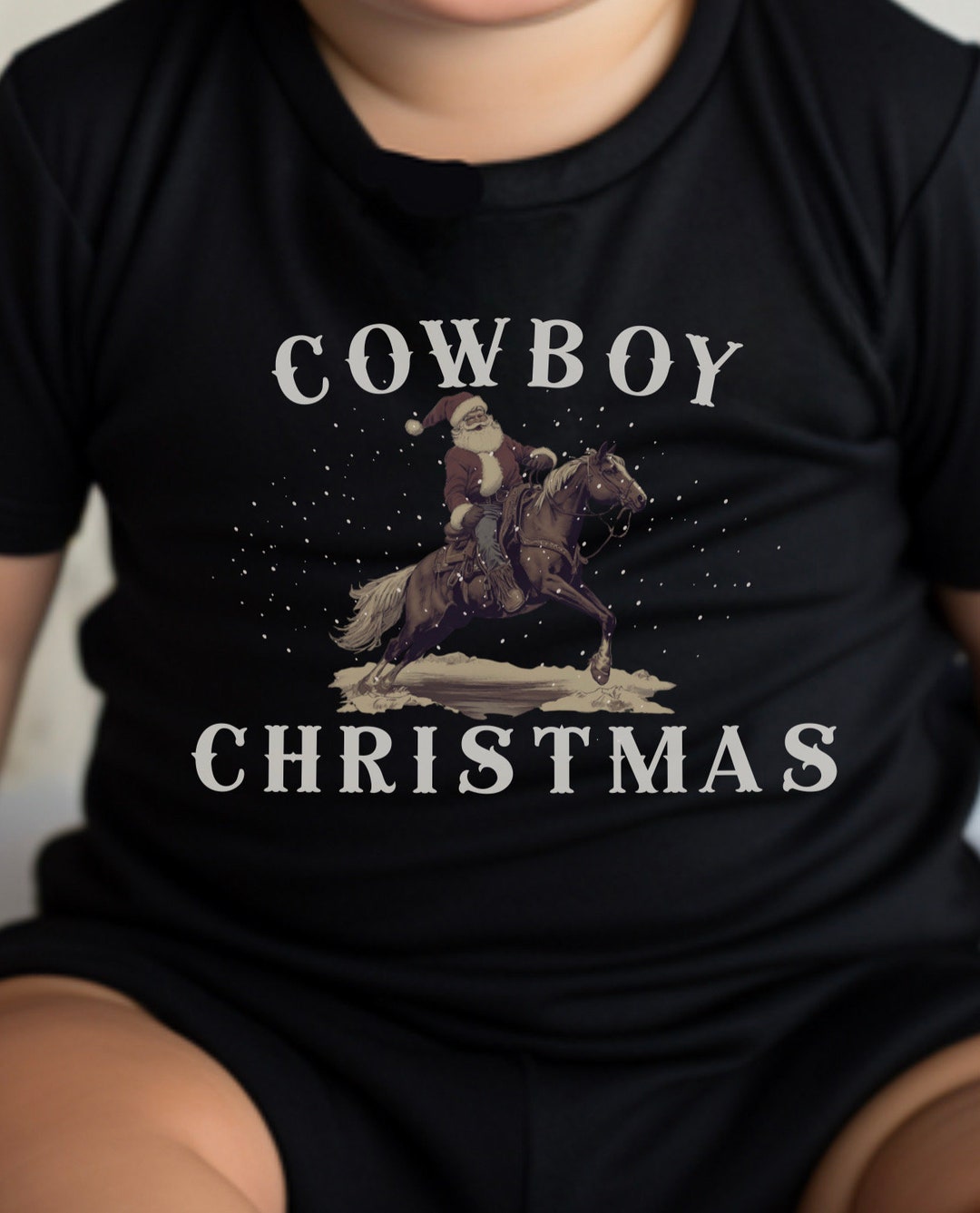 Cowboy Christmas Bodysuit Rodeo Cowboy Bronc Riding Santa - Etsy