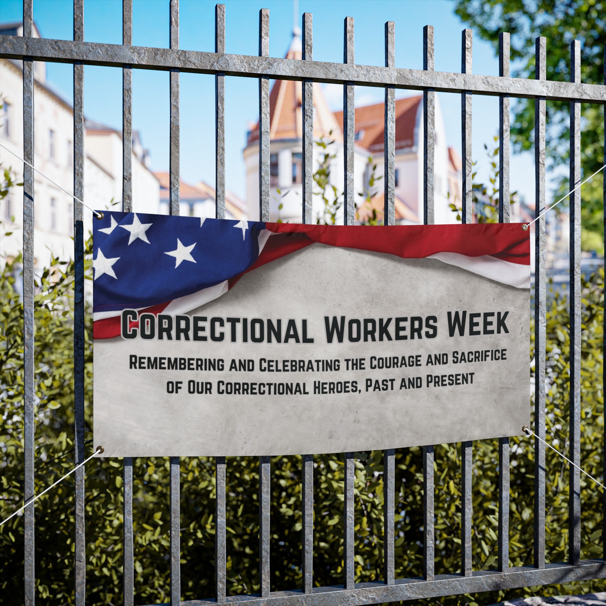 Customizable CWW Vinyl Banner, Correctional Workers Week Commemorative ...