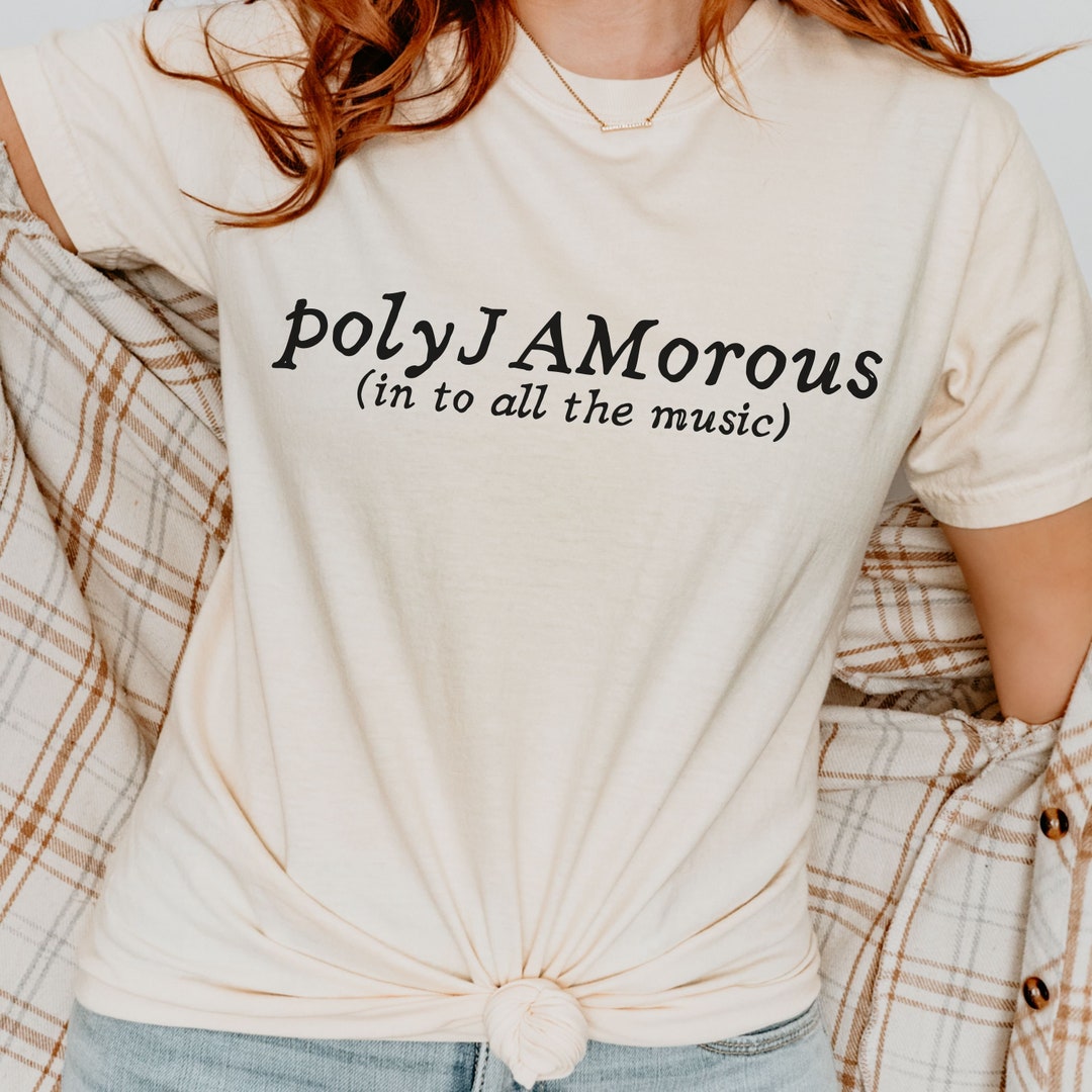 Comfort Colors Polyjamorous Tshirt, Funny Music Lover Unisex T Shirt, Oversize Gift for Her Him ...