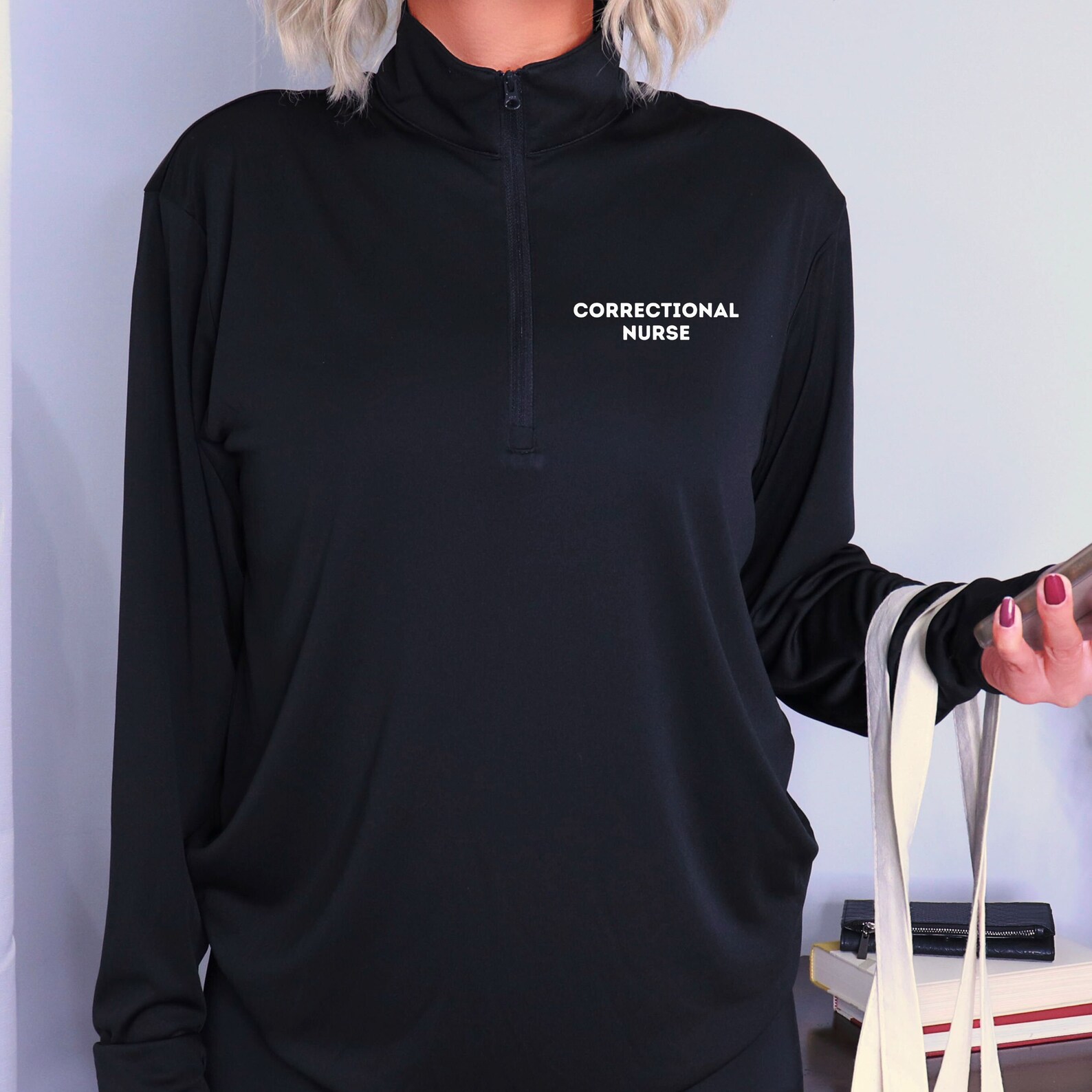 Go for Medical Correctional Nurse Quarter-zip Pullover, Corrections ...