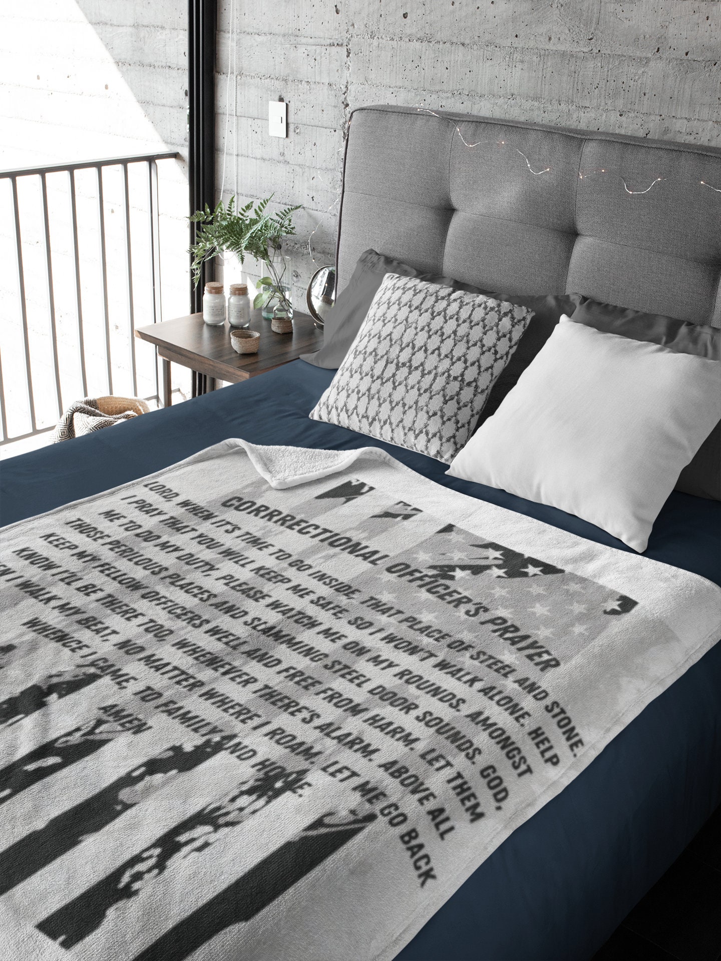 Correctional Officers Prayer Plush Minky Blanket Academy Graduation ...