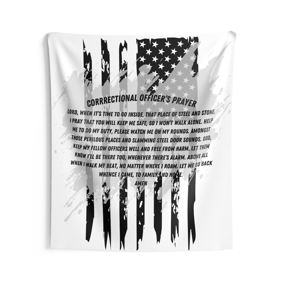 Correctional Officer Prayer Indoor Wall Art, Officer Gift, Academy ...