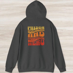 Wavy Retro Correctional Healthcare Hoodie, Colorful Comfy Corrections ...