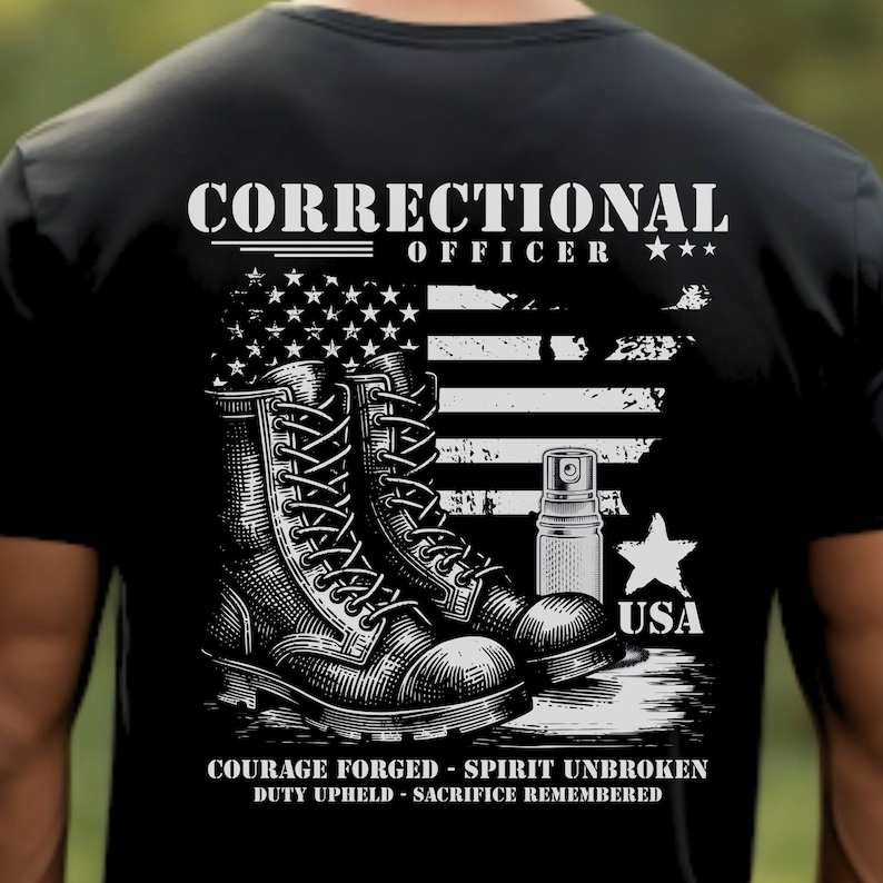 American Flag Correctional Officer Tshirt, Unisex Corrections Shirt ...