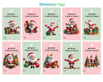 Christmas Gift Tags Printable Set | Holiday Gift Labels | Festive ...