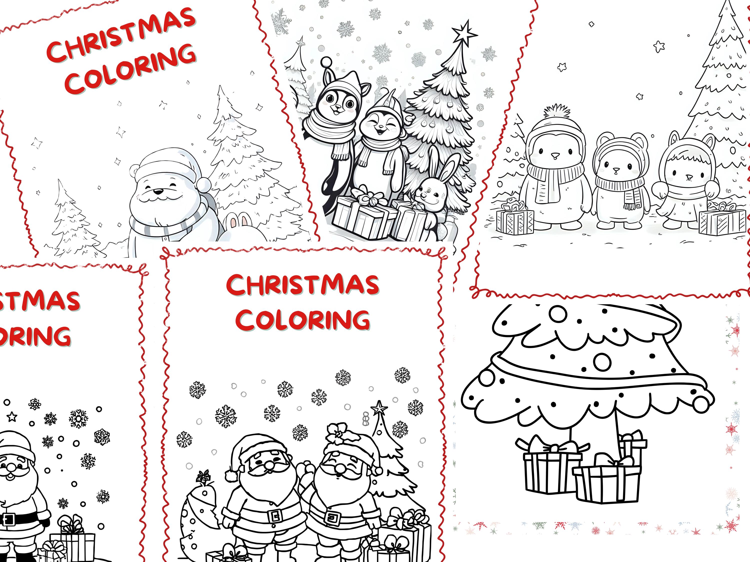 Christmas Activity Coloring Pages Instant Download Printable Digital ...