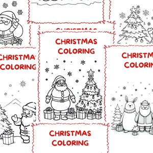 Christmas Activity Coloring Pages Instant Download Printable Digital ...