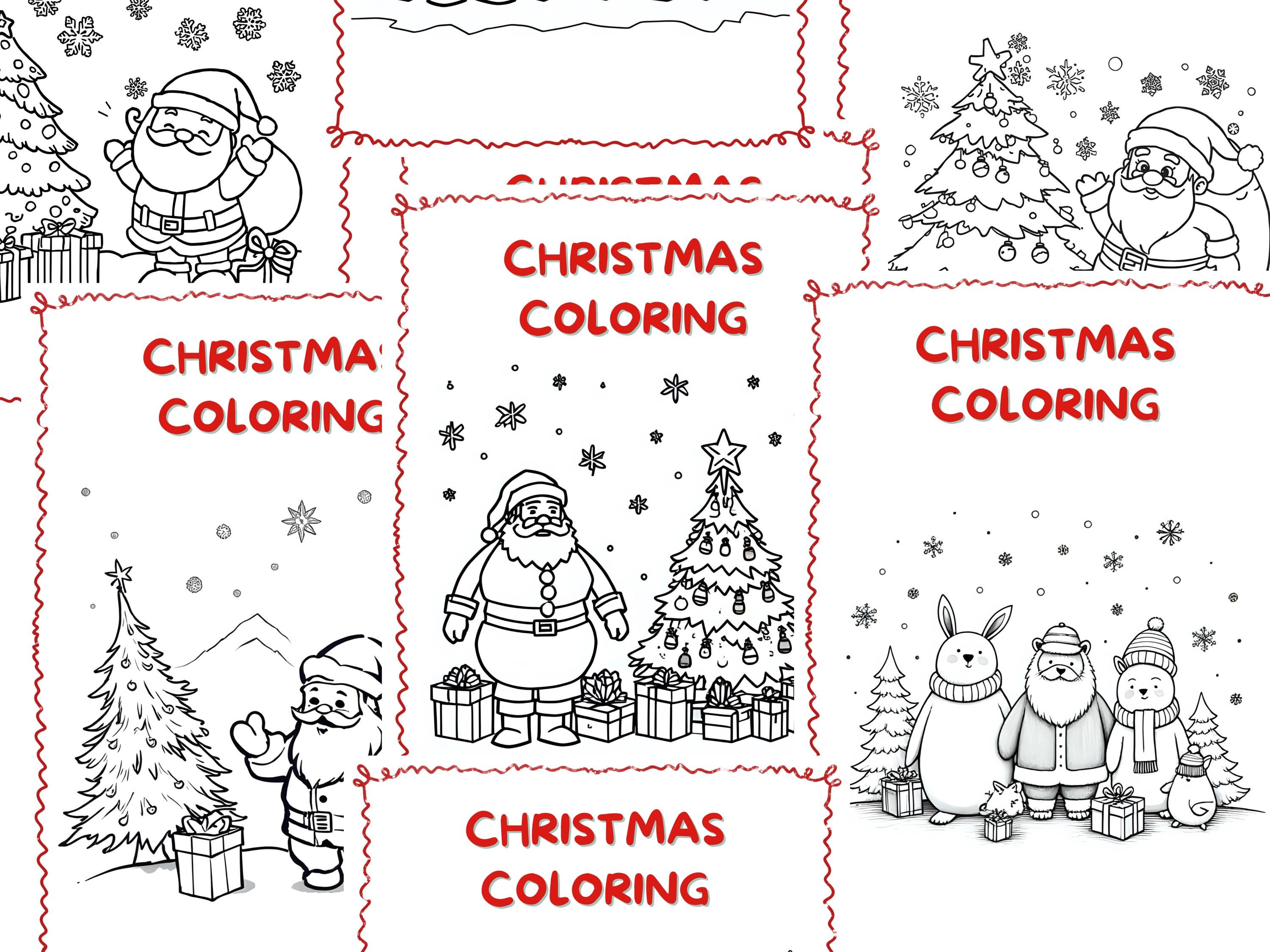 Christmas Activity Coloring Pages Instant Download Printable Digital ...