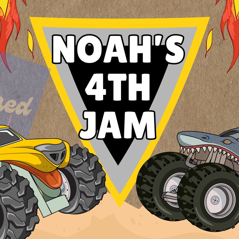 Monster Jam Party Banner - Etsy