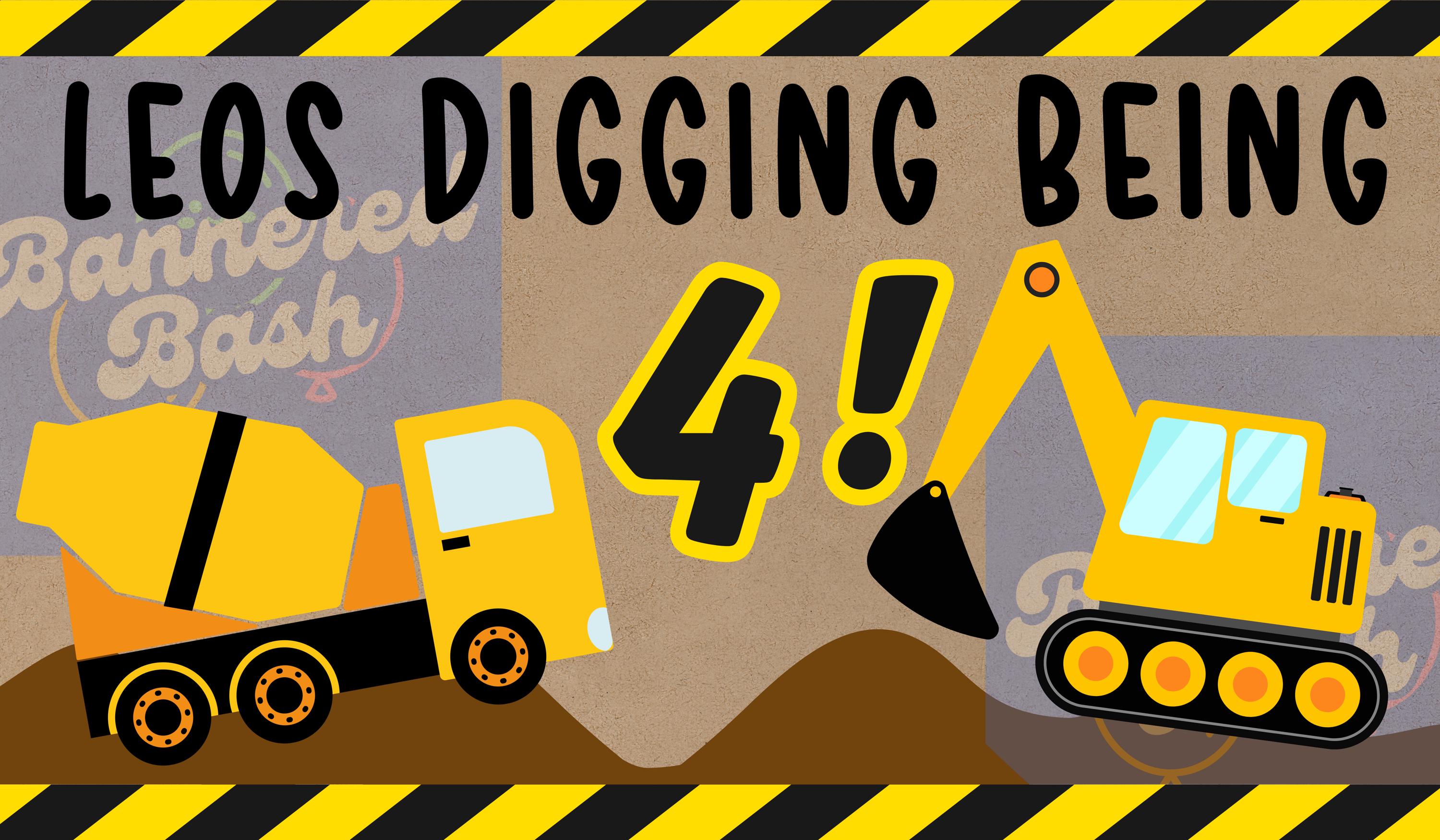 Construction Themed Banner Design | Digital Download | Kids Birthday ...