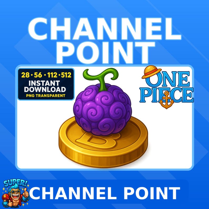 One Piece Channel Point Icon – Devil Fruit Coin for Twitch Streamers ...
