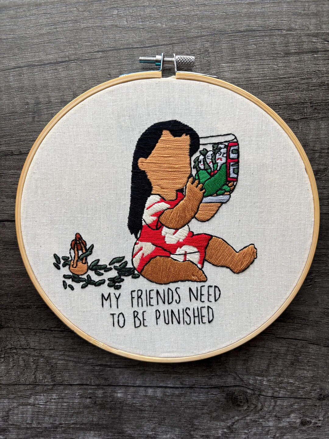 Lilo My Friends Embroidery Hoop Art - Handmade Wall Decor - Etsy