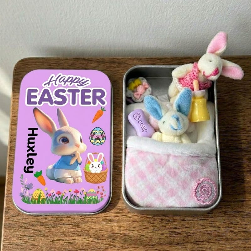 Bunny Tin Box - Etsy