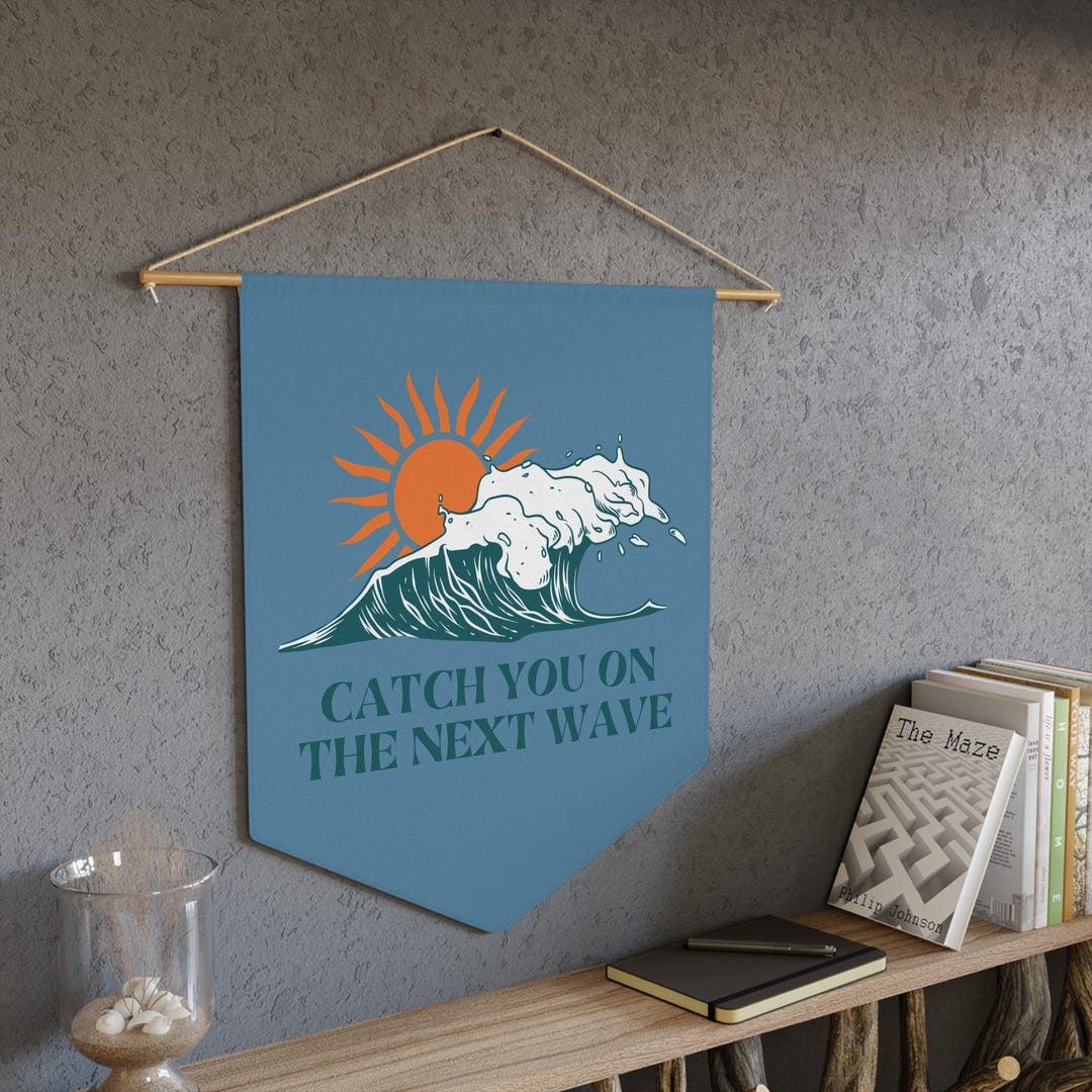 Coastal Wave Pennant Banner: Nautical Beach Home Decor - Etsy