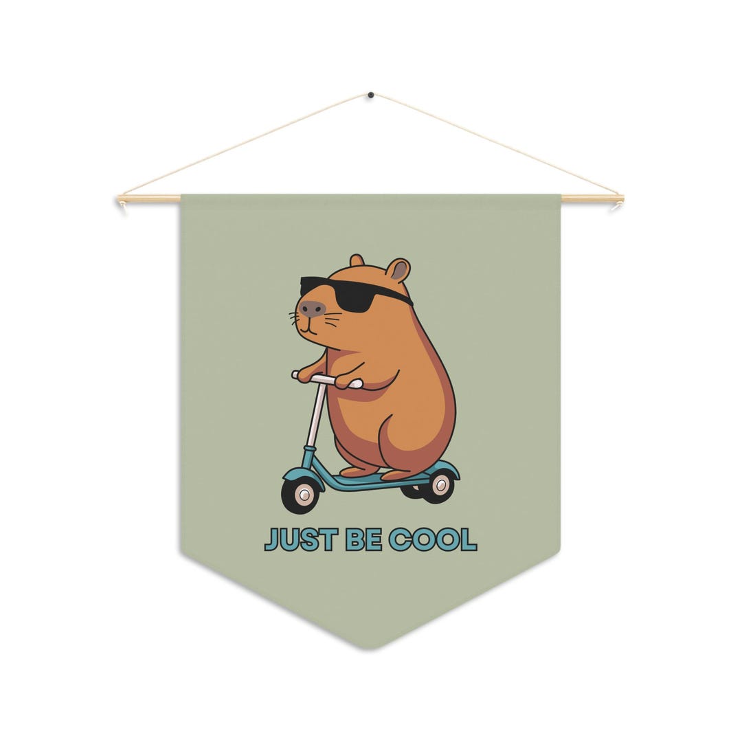 Cool Hamster Pennant Banner, Just Be Cool Wall Decor, Quirky Animal Art ...
