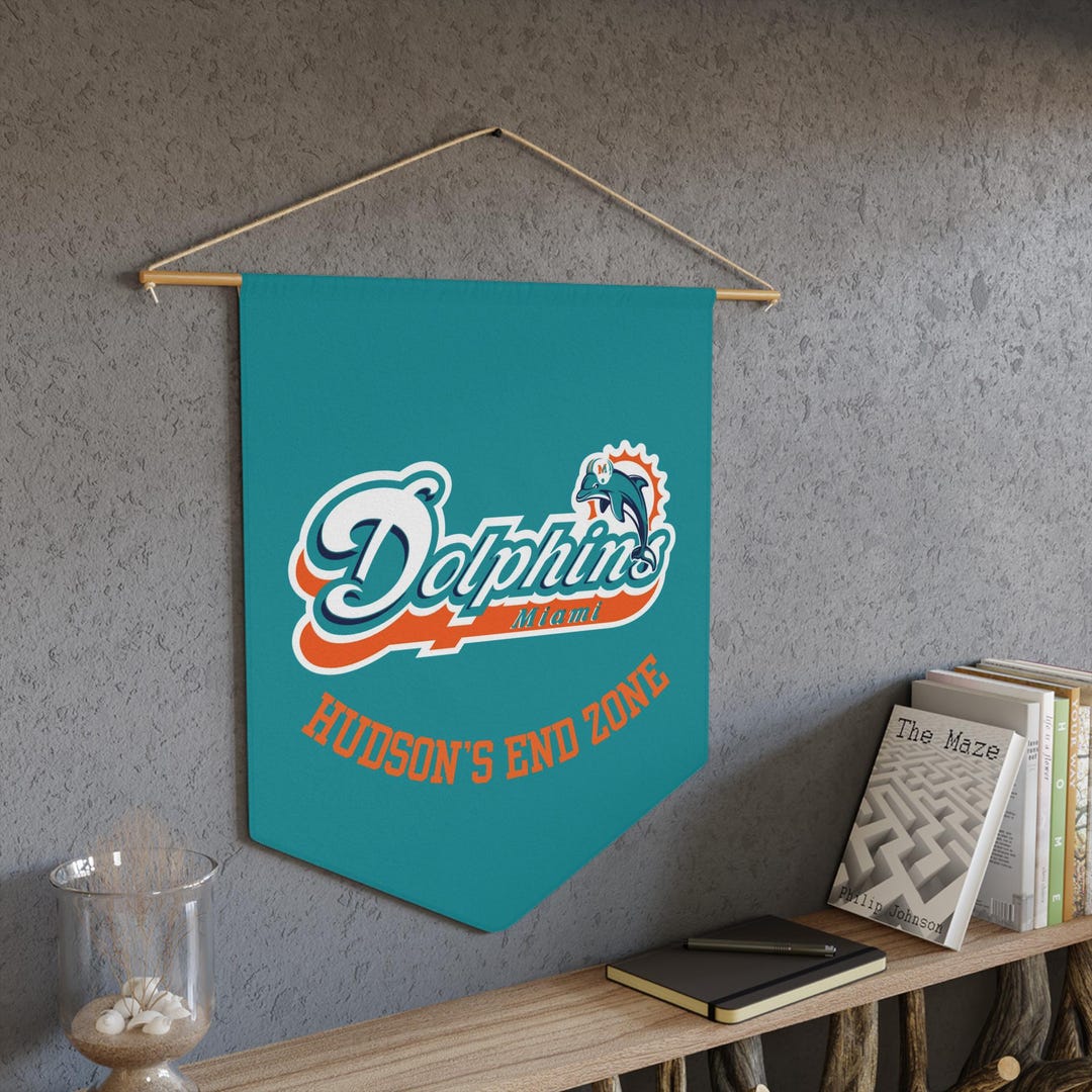 Miami Dolphins Pennant Banner: Sports Room Wall Art - Etsy