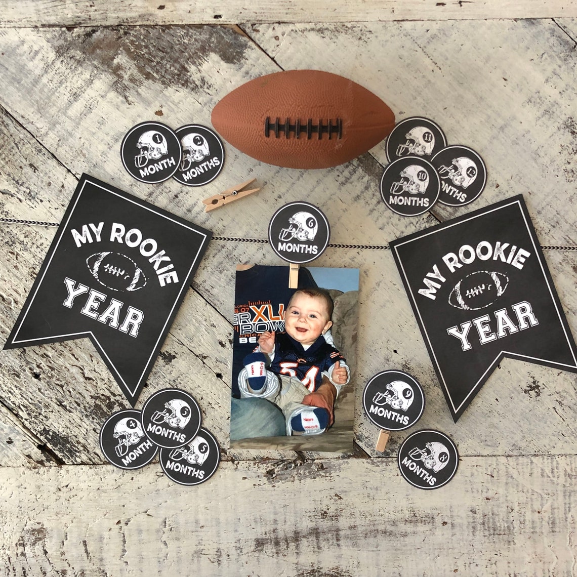 Football First Year Down Signs 5x7 and 8x10 - Etsy