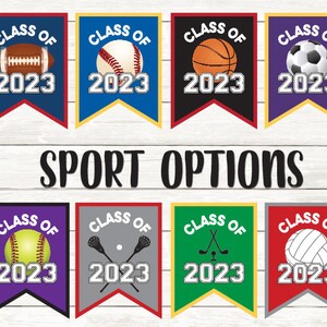 Personalized Graduation Sport Banner: School Colors Printable (PDF File ...